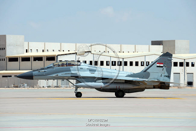 A MiG-29M Fulcrum-E fighter from the Egyptian Air Force at El Alamein ...