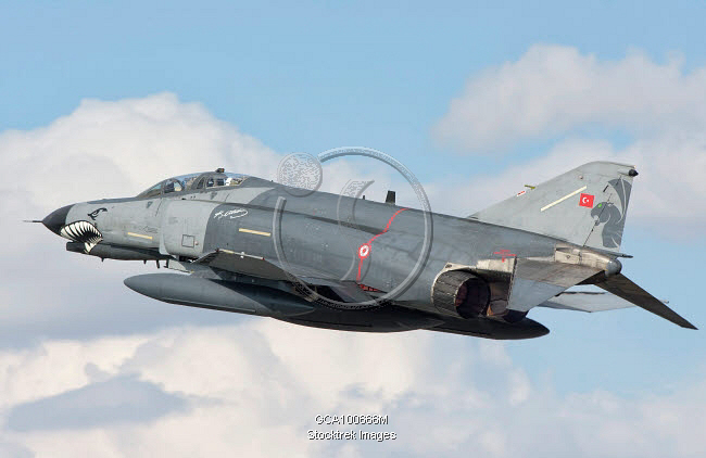 Turkish Air Force F-4 Phantom taking off during Exercise Anatolian ...