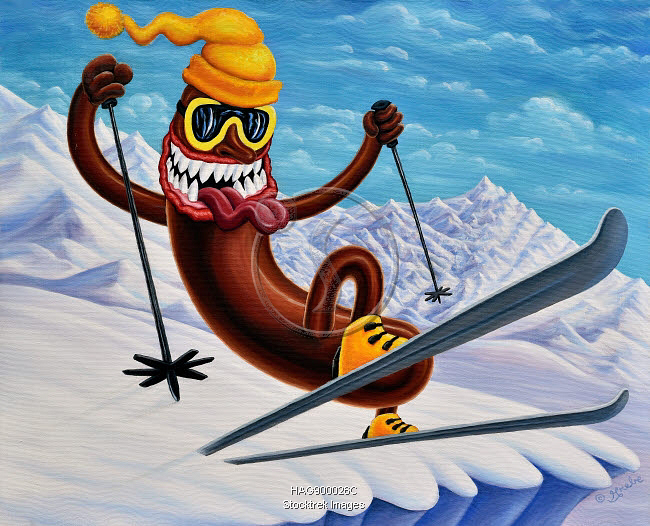 Bunzai! Gnarly knockwurst character. Oil painting by Hank Grebe ...