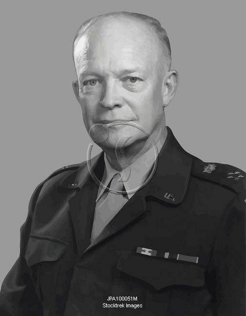 Digitally restored vector portrait of Dwight D. Eisenhower. | Stocktrek ...