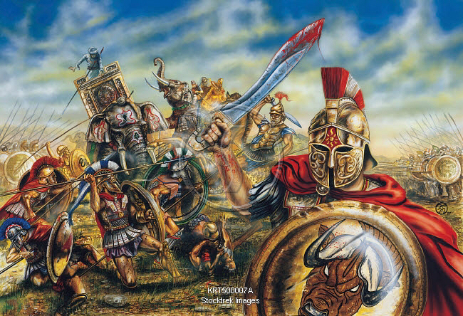 Alexander the Great Generals attacking each other. | Stocktrek Images