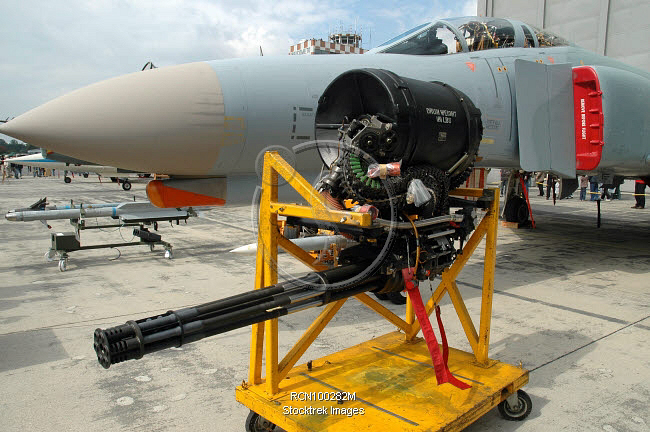 M61A1 20mm Vulcan gun from a German Air Force F-4F Phantom. | Stocktrek ...