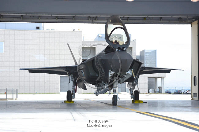 Italian Air Force F-35A in its shelter at Amendola Air Base, Italy ...