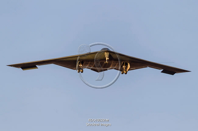 A U.S. Air Force B-2A Spirit just before sunset. | Stocktrek Images