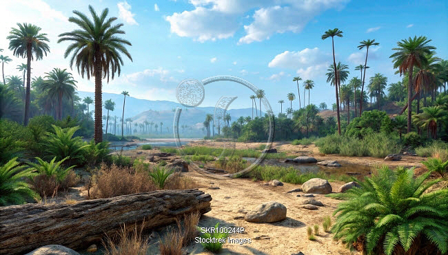 A realistic landscape from the Jurassic period. | Stocktrek Images