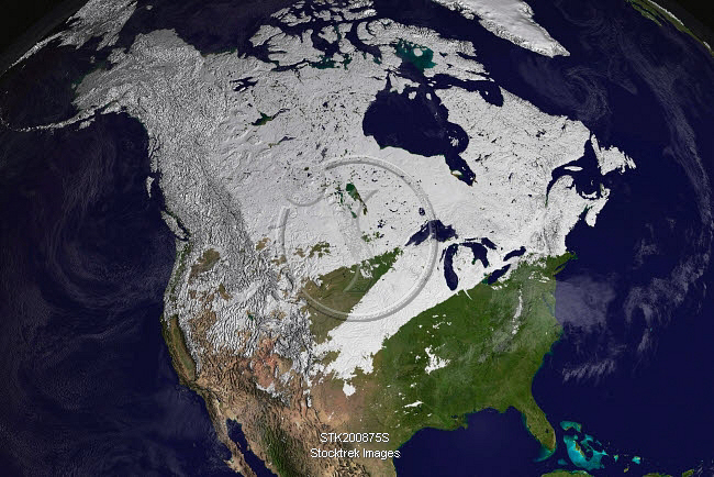 Winter Snow Cover in the Northern Hemisphere | Stocktrek Images