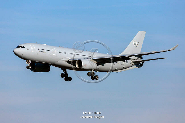 A NATO-owned A330 MRTT tanker and transport aircraft prepares for ...